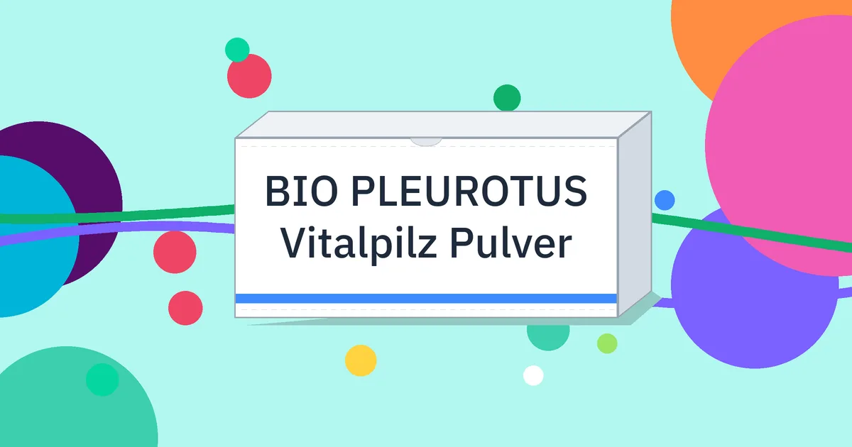 Symbolbild: Packung mit der Aufschrift BIO PLEUROTUS Vitalpilz Pulver (PZN 19825022) – Verfügbarkeit und Bezug in Apotheken in Frankfurt am Main