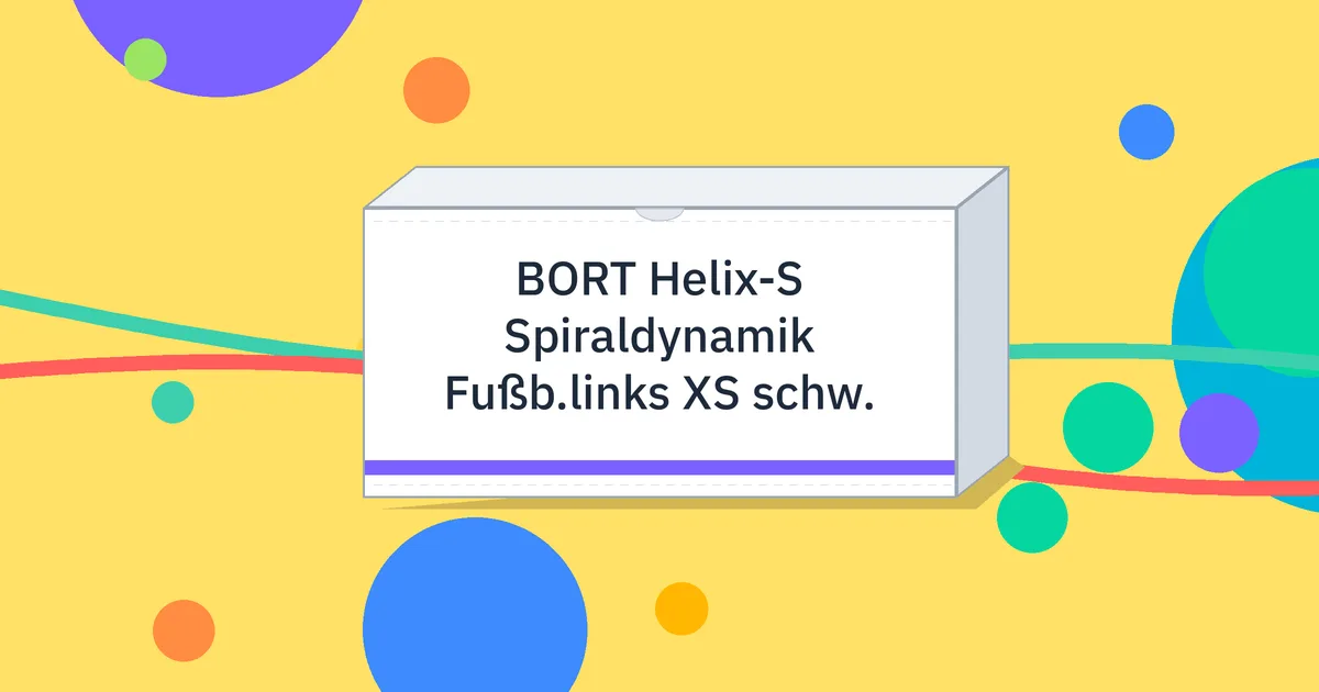 Symbolbild: Packung mit der Aufschrift BORT Helix-S Spiraldynamik Fußb.links XS schw. (PZN 10207239) – Verfügbarkeit und Bezug in Apotheken in Frankfurt am Main