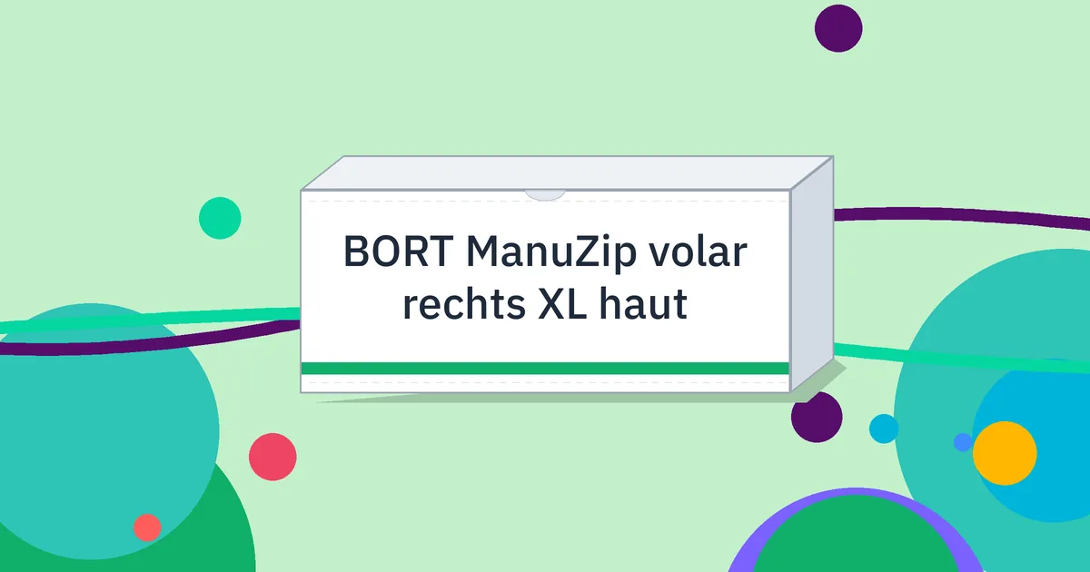 Symbolbild: Packung mit der Aufschrift BORT ManuZip volar rechts XL haut (PZN 03808518) – Verfügbarkeit und Bezug in Apotheken in Frankfurt am Main