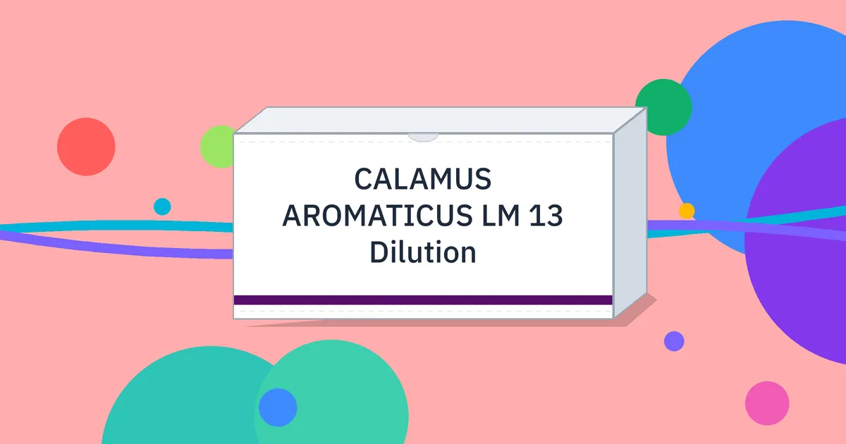 Symbolbild: Packung mit der Aufschrift CALAMUS AROMATICUS LM 13 Dilution (PZN 13404704) – Verfügbarkeit und Bezug in Apotheken in Frankfurt am Main