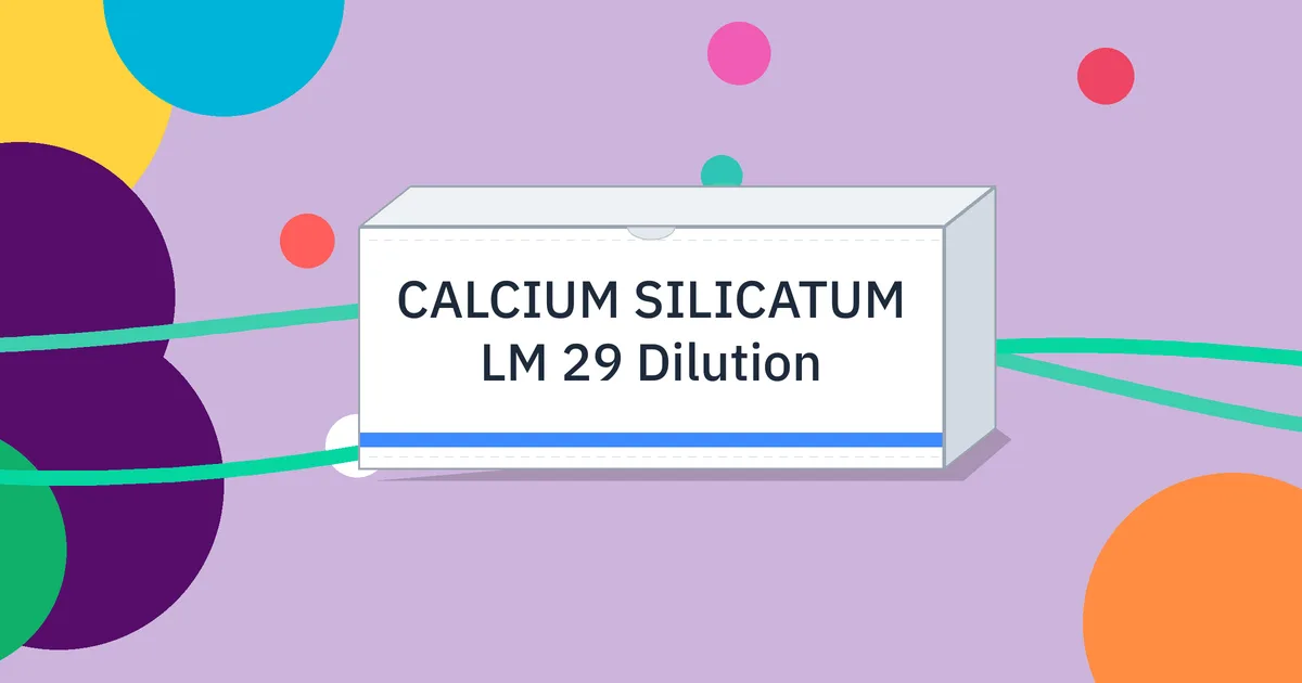Symbolbild: Packung mit der Aufschrift CALCIUM SILICATUM LM 29 Dilution (PZN 12805826) – Verfügbarkeit und Bezug in Apotheken in Frankfurt am Main