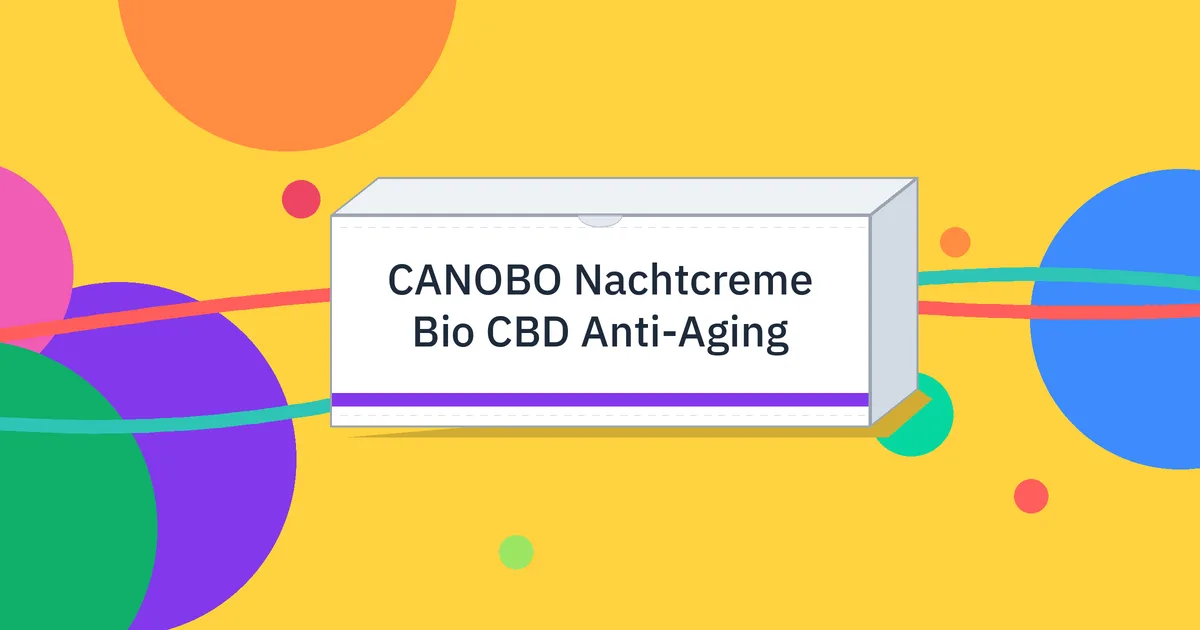 Symbolbild: Packung mit der Aufschrift CANOBO Nachtcreme Bio CBD Anti-Aging (PZN 17249353) – Verfügbarkeit und Bezug in Apotheken in Frankfurt am Main