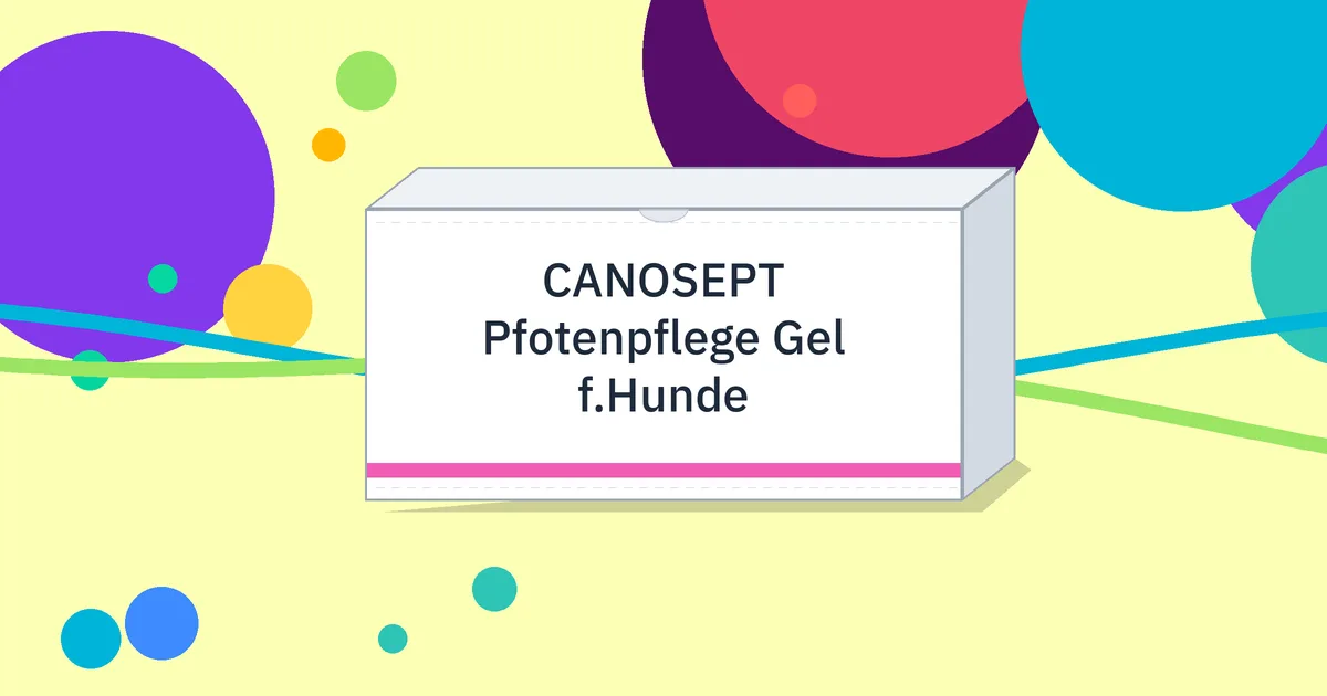 Symbolbild: Packung mit der Aufschrift CANOSEPT Pfotenpflege Gel f.Hunde (PZN 13330928) – Verfügbarkeit und Bezug in Apotheken in Frankfurt am Main