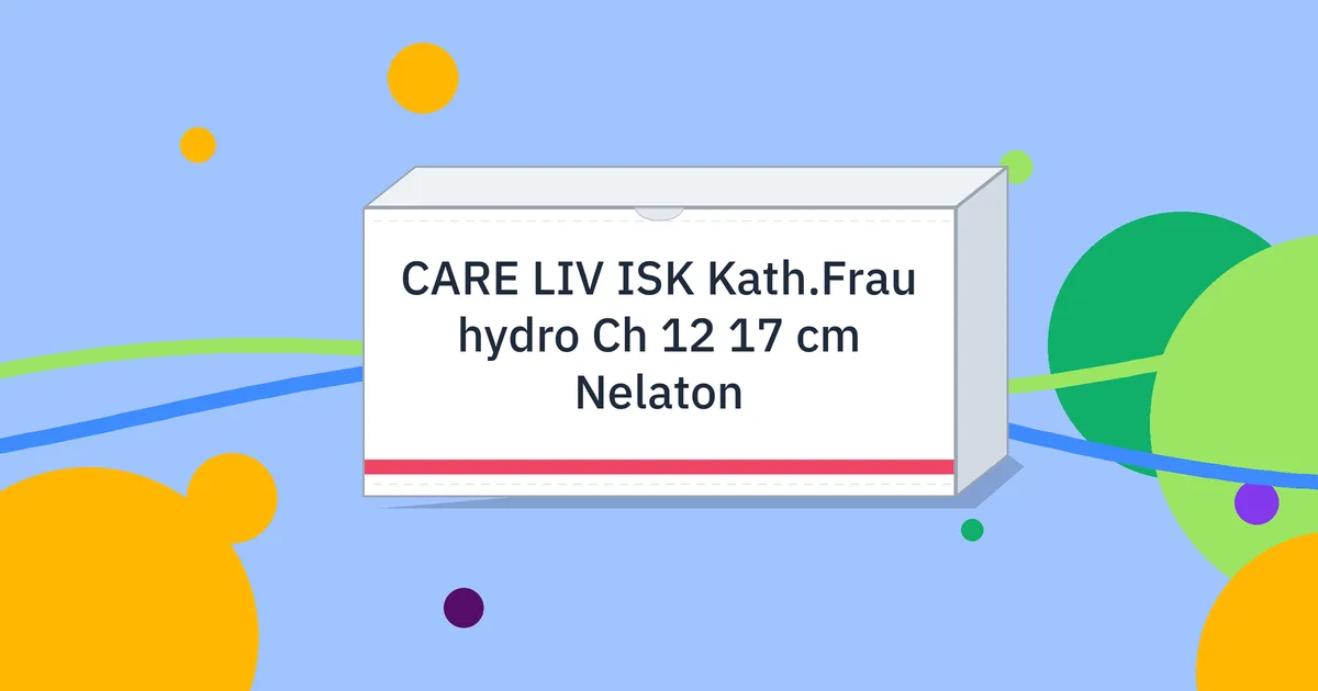 Symbolbild: Packung mit der Aufschrift CARE LIV ISK Kath.Frau hydro Ch 12 17 cm Nelaton (PZN 18890916) – Verfügbarkeit und Bezug in Apotheken in Frankfurt am Main