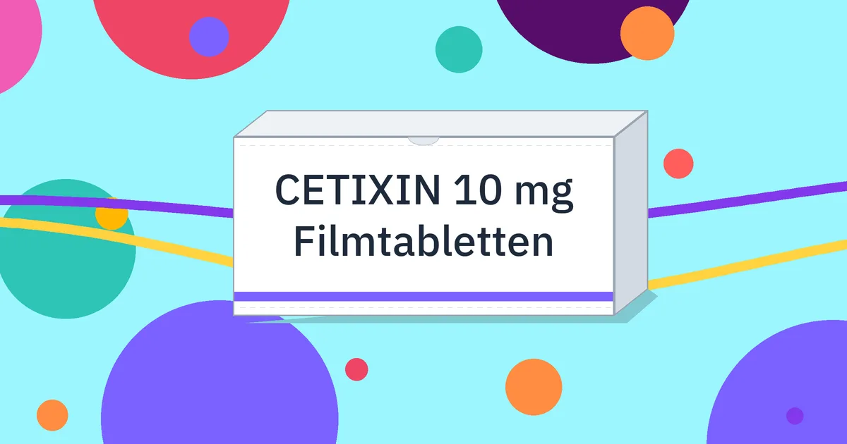 Symbolbild: Packung mit der Aufschrift CETIXIN 10 mg Filmtabletten (PZN 04704927) – Verfügbarkeit und Bezug in Apotheken in Frankfurt am Main