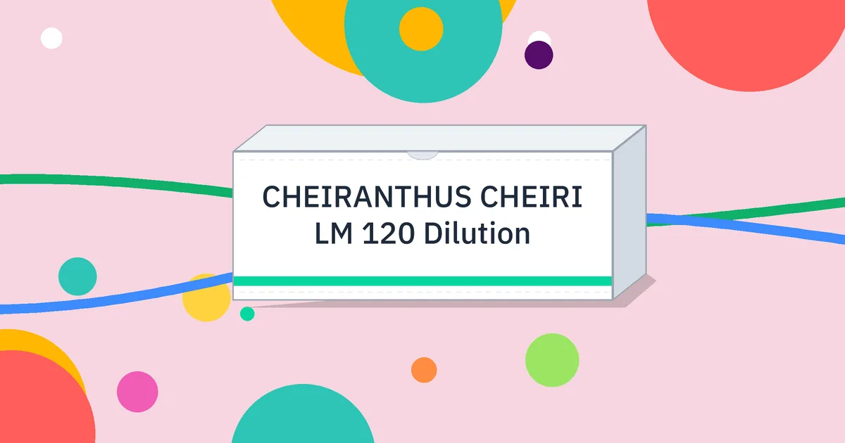 Symbolbild: Packung mit der Aufschrift CHEIRANTHUS CHEIRI LM 120 Dilution (PZN 13439720) – Verfügbarkeit und Bezug in Apotheken in Frankfurt am Main