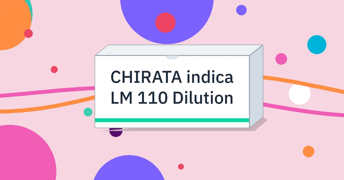Symbolbild: Packung mit der Aufschrift CHIRATA indica LM 110 Dilution (PZN 13443905) – Verfügbarkeit und Bezug in Apotheken in Frankfurt am Main