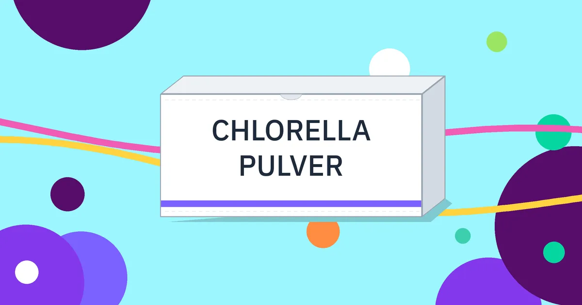 Symbolbild: Packung mit der Aufschrift CHLORELLA PULVER (PZN 03062680) – Verfügbarkeit und Bezug in Apotheken in Frankfurt am Main