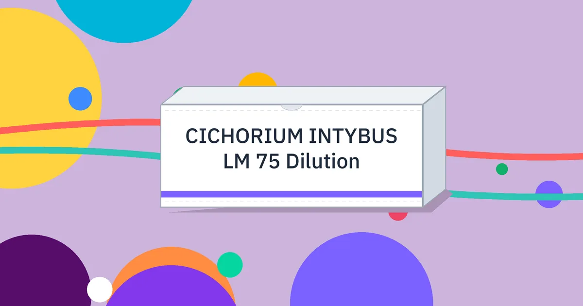 Symbolbild: Packung mit der Aufschrift CICHORIUM INTYBUS LM 75 Dilution (PZN 13446252) – Verfügbarkeit und Bezug in Apotheken in Frankfurt am Main