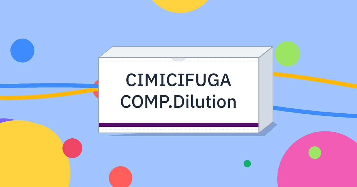 Symbolbild: Packung mit der Aufschrift CIMICIFUGA COMP.Dilution (PZN 15432923) – Verfügbarkeit und Bezug in Apotheken in Frankfurt am Main