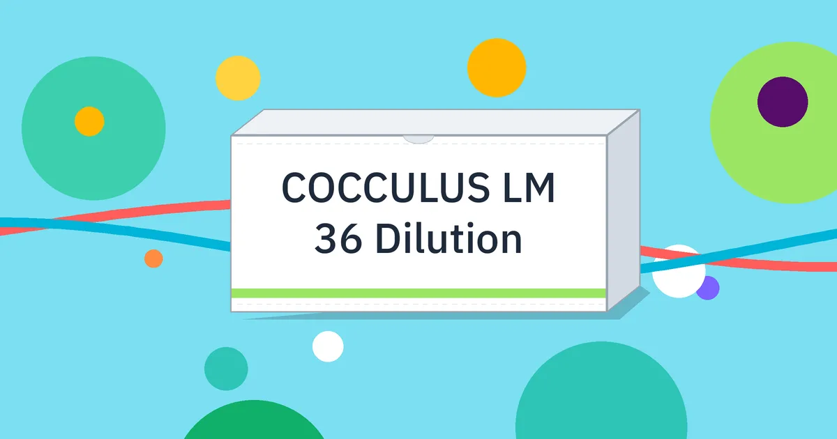 Symbolbild: Packung mit der Aufschrift COCCULUS LM 36 Dilution (PZN 12825160) – Verfügbarkeit und Bezug in Apotheken in Frankfurt am Main