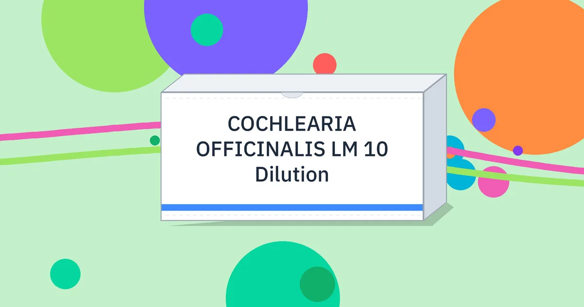 Symbolbild: Packung mit der Aufschrift COCHLEARIA OFFICINALIS LM 10 Dilution (PZN 12829459) – Verfügbarkeit und Bezug in Apotheken in Frankfurt am Main