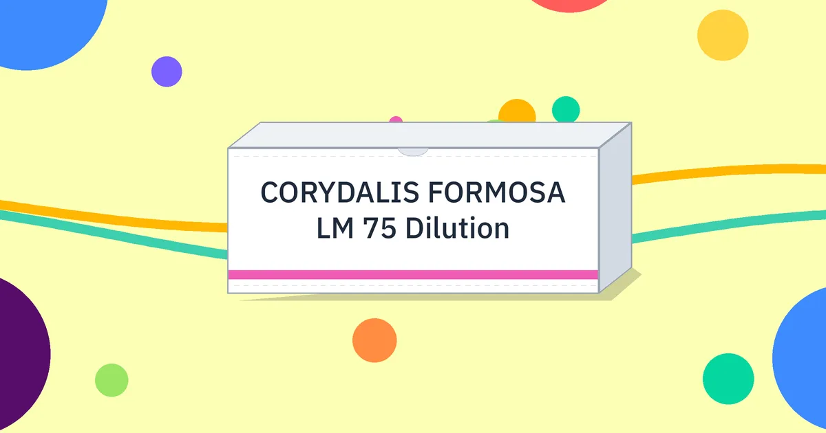 Symbolbild: Packung mit der Aufschrift CORYDALIS FORMOSA LM 75 Dilution (PZN 13454263) – Verfügbarkeit und Bezug in Apotheken in Frankfurt am Main