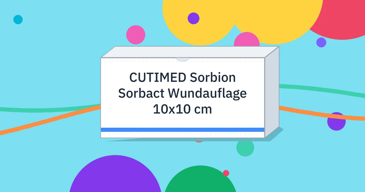 Symbolbild: Packung mit der Aufschrift CUTIMED Sorbion Sorbact Wundauflage 10x10 cm (PZN 18731431) – Verfügbarkeit und Bezug in Apotheken in Frankfurt am Main