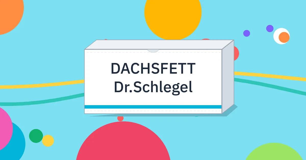 Symbolbild: Packung mit der Aufschrift DACHSFETT Dr.Schlegel (PZN 02515530) – Verfügbarkeit und Bezug in Apotheken in Frankfurt am Main