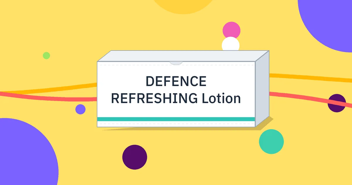 Symbolbild: Packung mit der Aufschrift DEFENCE REFRESHING Lotion (PZN 11892875) – Verfügbarkeit und Bezug in Apotheken in Frankfurt am Main