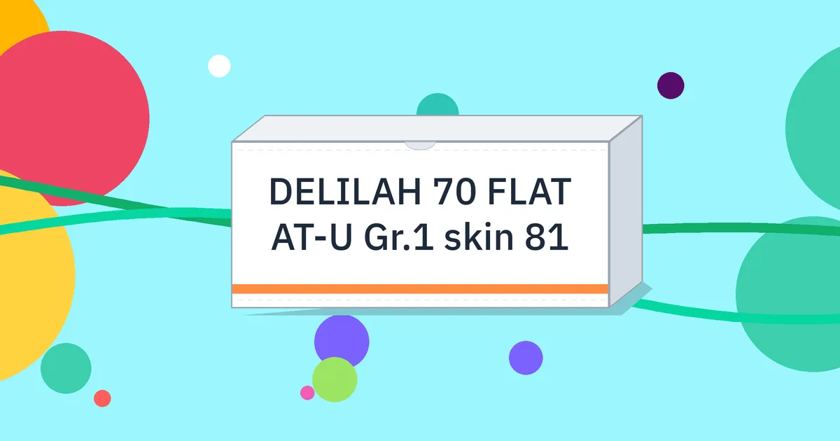 Symbolbild: Packung mit der Aufschrift DELILAH 70 FLAT AT-U Gr.1 skin 81 (PZN 13848832) – Verfügbarkeit und Bezug in Apotheken in Frankfurt am Main