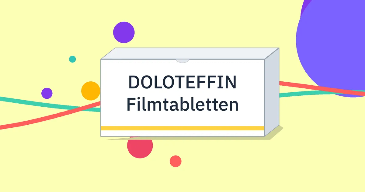 Symbolbild: Packung mit der Aufschrift DOLOTEFFIN Filmtabletten (PZN 04359991) – Verfügbarkeit und Bezug in Apotheken in Frankfurt am Main