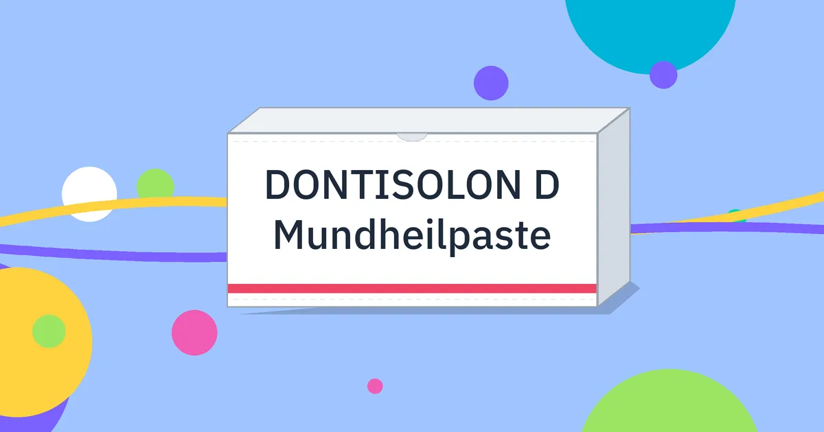 Symbolbild: Packung mit der Aufschrift DONTISOLON D Mundheilpaste (PZN 04913826) – Verfügbarkeit und Bezug in Apotheken in Frankfurt am Main