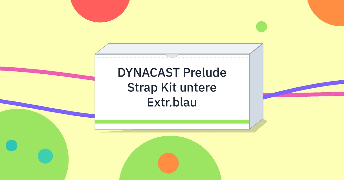 Symbolbild: Packung mit der Aufschrift DYNACAST Prelude Strap Kit untere Extr.blau (PZN 00849965) – Verfügbarkeit und Bezug in Apotheken in Frankfurt am Main