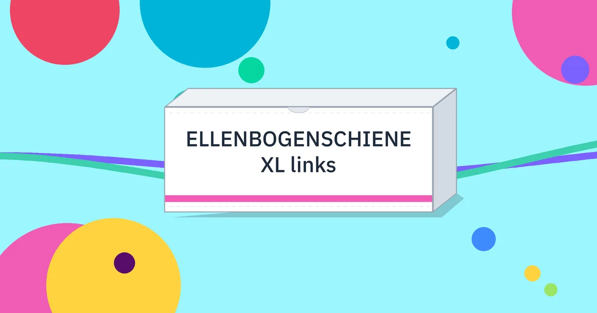 Symbolbild: Packung mit der Aufschrift ELLENBOGENSCHIENE XL links (PZN 04318549) – Verfügbarkeit und Bezug in Apotheken in Frankfurt am Main