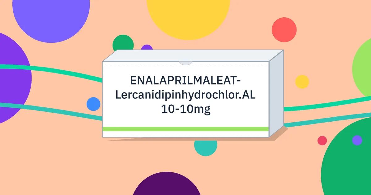 Symbolbild: Packung mit der Aufschrift ENALAPRILMALEAT-Lercanidipinhydrochlor.AL 10-10mg (PZN 13581033) – Verfügbarkeit und Bezug in Apotheken in Frankfurt am Main