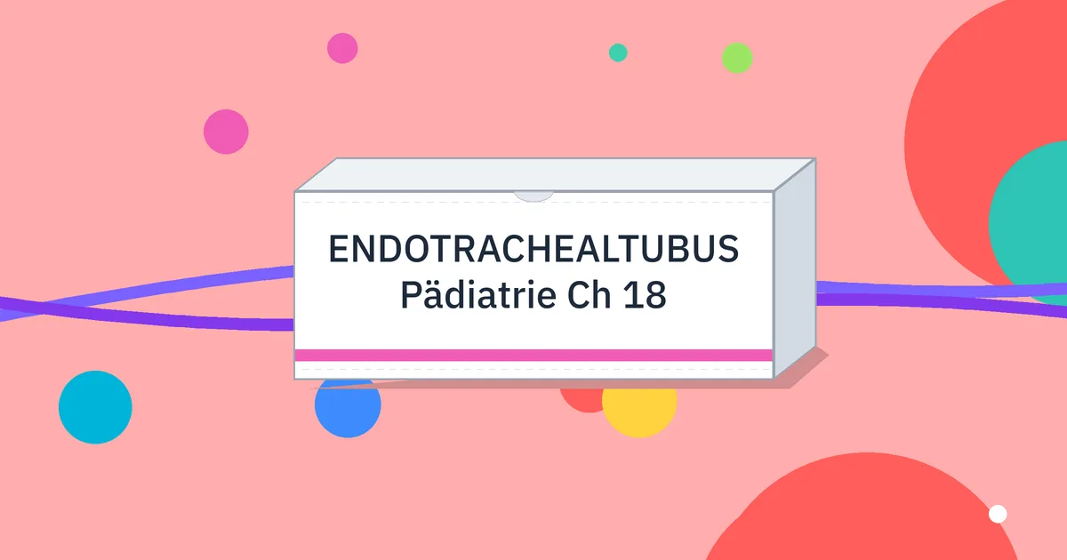 Symbolbild: Packung mit der Aufschrift ENDOTRACHEALTUBUS Pädiatrie Ch 18 (PZN 04472256) – Verfügbarkeit und Bezug in Apotheken in Frankfurt am Main