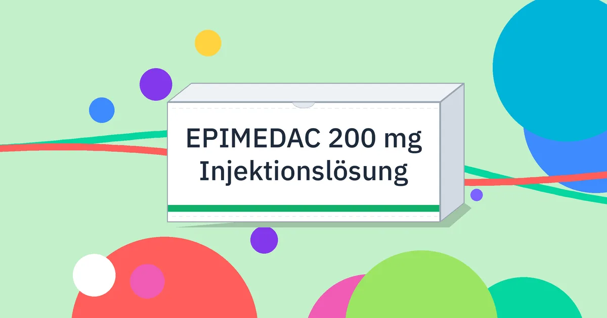 Symbolbild: Packung mit der Aufschrift EPIMEDAC 200 mg Injektionslösung (PZN 03775405) – Verfügbarkeit und Bezug in Apotheken in Frankfurt am Main