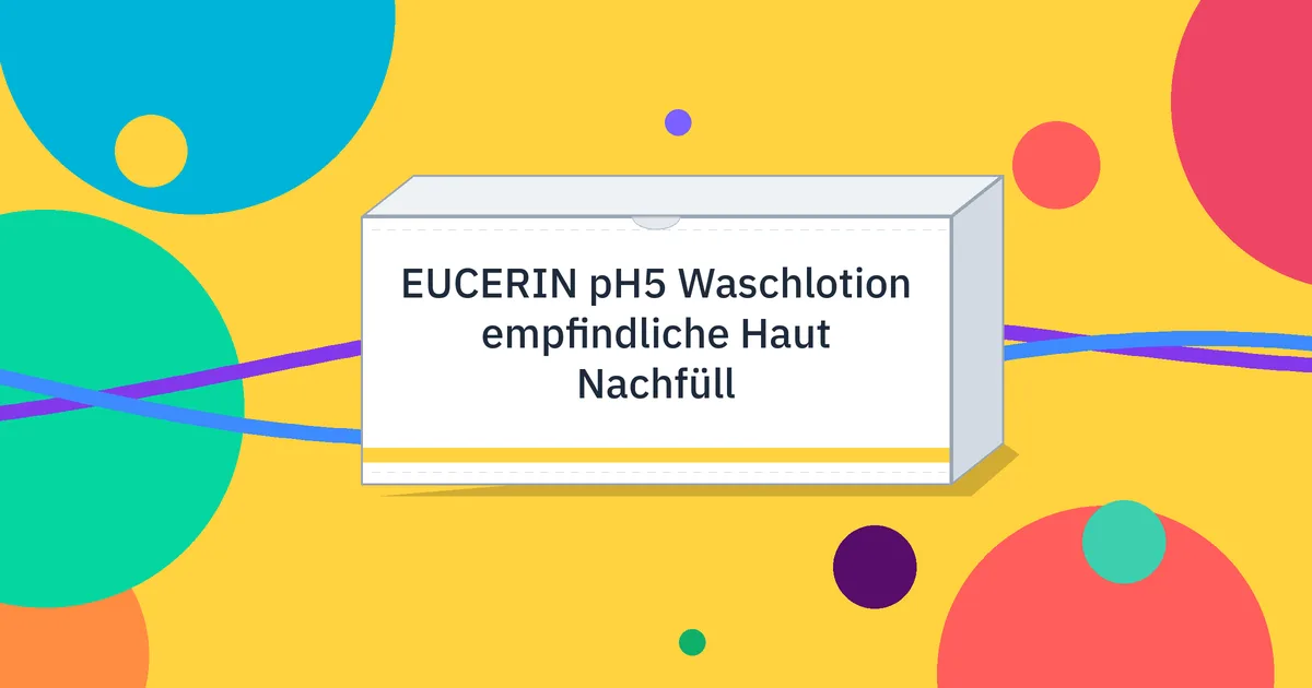 Symbolbild: Packung mit der Aufschrift EUCERIN pH5 Waschlotion empfindliche Haut Nachfüll (PZN 13889239) – Verfügbarkeit und Bezug in Apotheken in Frankfurt am Main