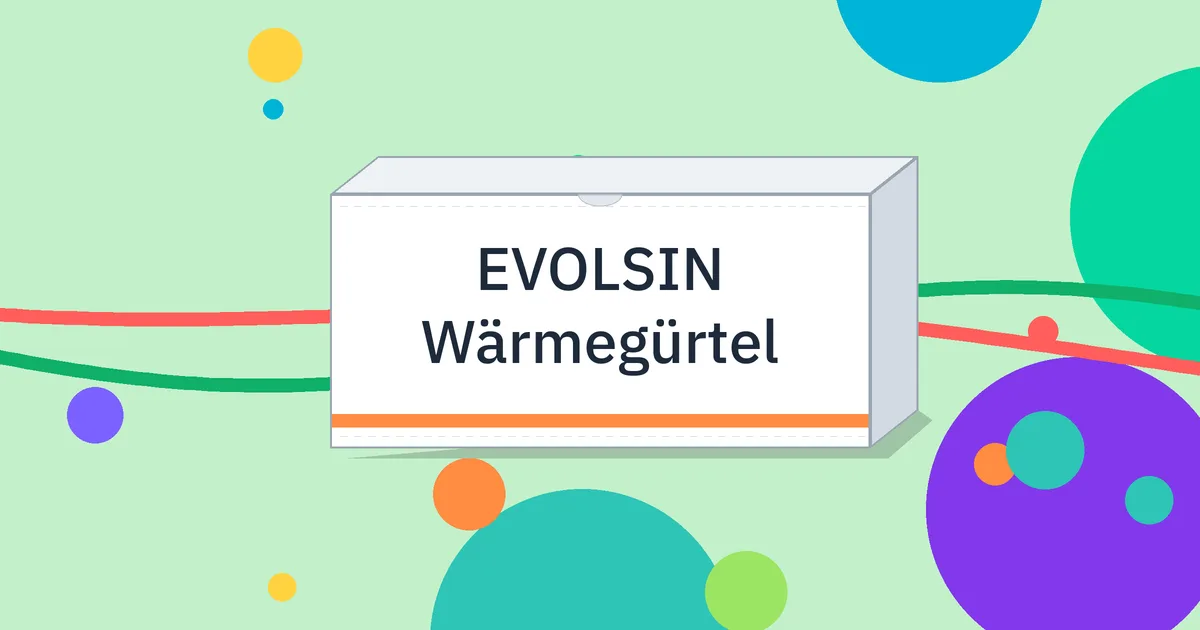 Symbolbild: Packung mit der Aufschrift EVOLSIN Wärmegürtel (PZN 18658148) – Verfügbarkeit und Bezug in Apotheken in Frankfurt am Main