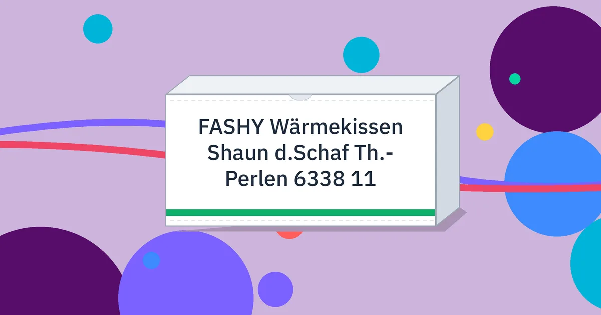 Symbolbild: Packung mit der Aufschrift FASHY Wärmekissen Shaun d.Schaf Th.-Perlen 6338 11 (PZN 20351983) – Verfügbarkeit und Bezug in Apotheken in Frankfurt am Main