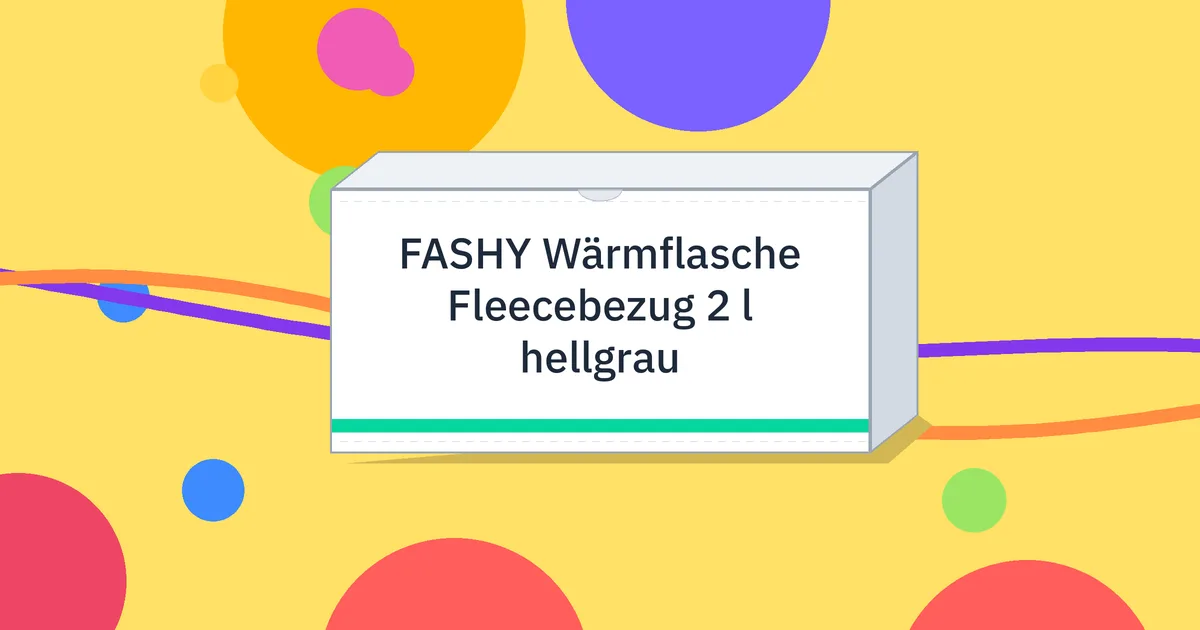 Symbolbild: Packung mit der Aufschrift FASHY Wärmflasche Fleecebezug 2 l hellgrau (PZN 19137888) – Verfügbarkeit und Bezug in Apotheken in Frankfurt am Main