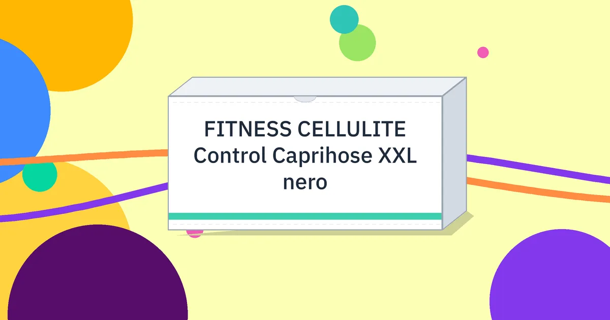 Symbolbild: Packung mit der Aufschrift FITNESS CELLULITE Control Caprihose XXL nero (PZN 16191841) – Verfügbarkeit und Bezug in Apotheken in Frankfurt am Main