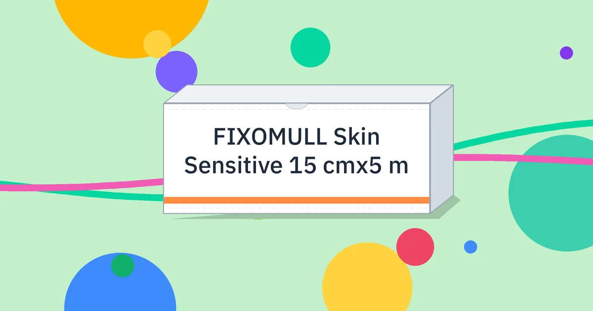 Symbolbild: Packung mit der Aufschrift FIXOMULL Skin Sensitive 15 cmx5 m (PZN 18268625) – Verfügbarkeit und Bezug in Apotheken in Frankfurt am Main