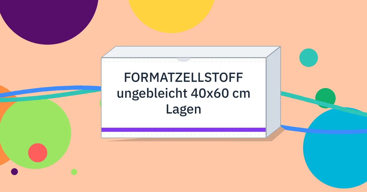 Symbolbild: Packung mit der Aufschrift FORMATZELLSTOFF ungebleicht 40x60 cm Lagen (PZN 12421215) – Verfügbarkeit und Bezug in Apotheken in Frankfurt am Main