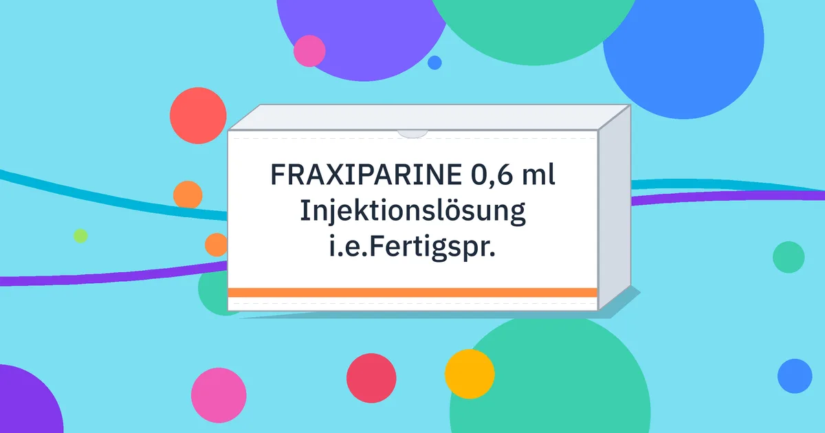Symbolbild: Packung mit der Aufschrift FRAXIPARINE 0,6 ml Injektionslösung i.e.Fertigspr. (PZN 12367906) – Verfügbarkeit und Bezug in Apotheken in Frankfurt am Main