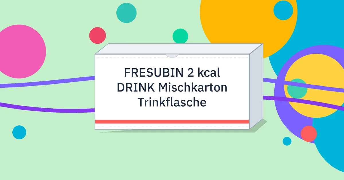Symbolbild: Packung mit der Aufschrift FRESUBIN 2 kcal DRINK Mischkarton Trinkflasche (PZN 18791663) – Verfügbarkeit und Bezug in Apotheken in Frankfurt am Main