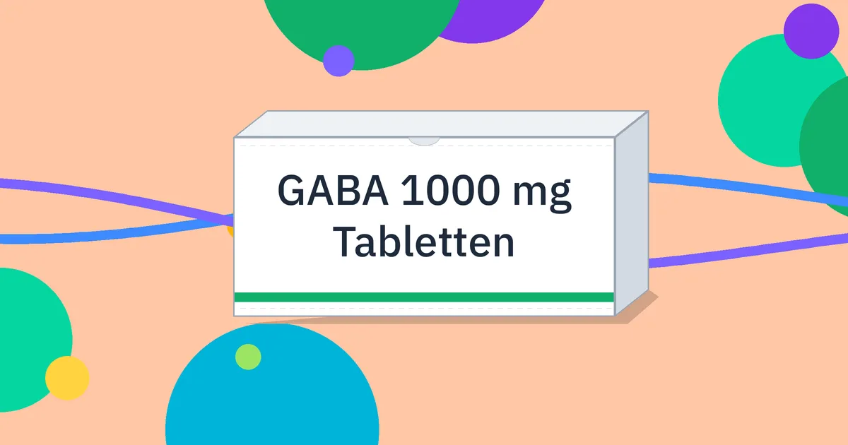Symbolbild: Packung mit der Aufschrift GABA 1000 mg Tabletten (PZN 15373936) – Verfügbarkeit und Bezug in Apotheken in Frankfurt am Main