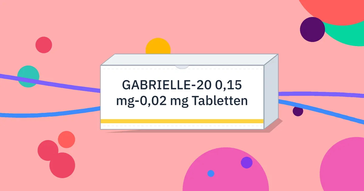 Symbolbild: Packung mit der Aufschrift GABRIELLE-20 0,15 mg-0,02 mg Tabletten (PZN 09530053) – Verfügbarkeit und Bezug in Apotheken in Frankfurt am Main