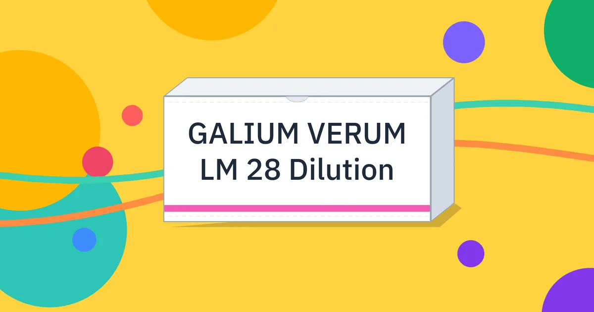 Symbolbild: Packung mit der Aufschrift GALIUM VERUM LM 28 Dilution (PZN 13497775) – Verfügbarkeit und Bezug in Apotheken in Frankfurt am Main