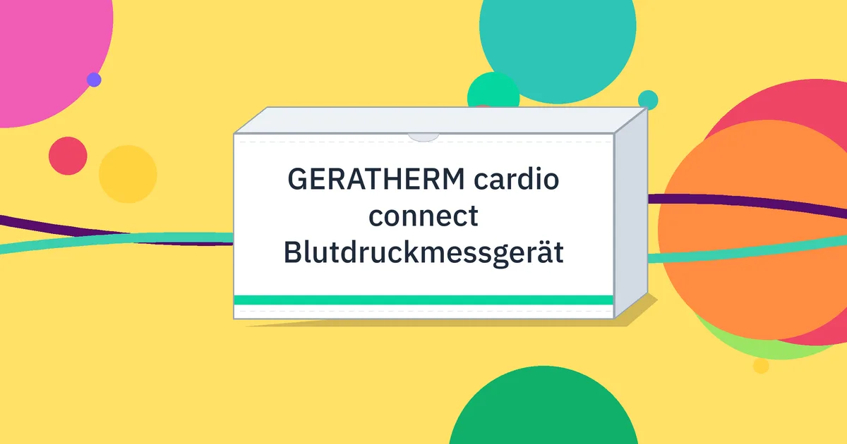 Symbolbild: Packung mit der Aufschrift GERATHERM cardio connect Blutdruckmessgerät (PZN 19283259) – Verfügbarkeit und Bezug in Apotheken in Frankfurt am Main