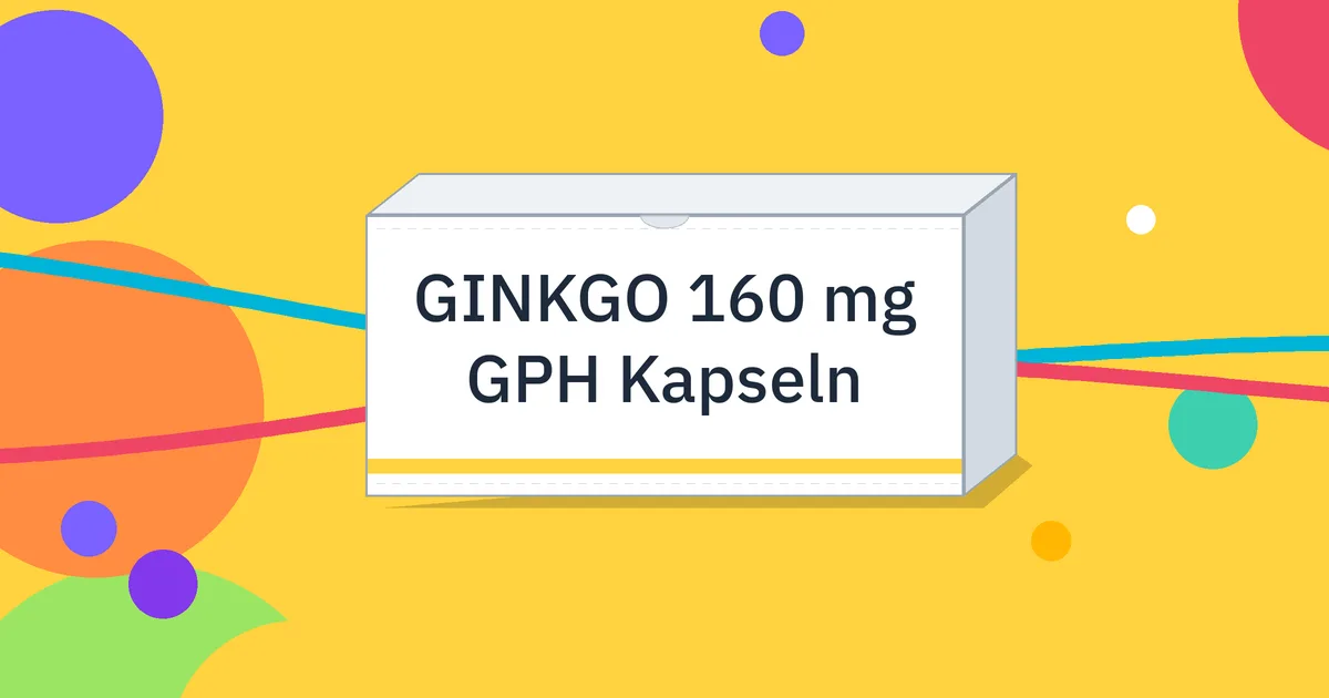 Symbolbild: Packung mit der Aufschrift GINKGO 160 mg GPH Kapseln (PZN 09178811) – Verfügbarkeit und Bezug in Apotheken in Frankfurt am Main