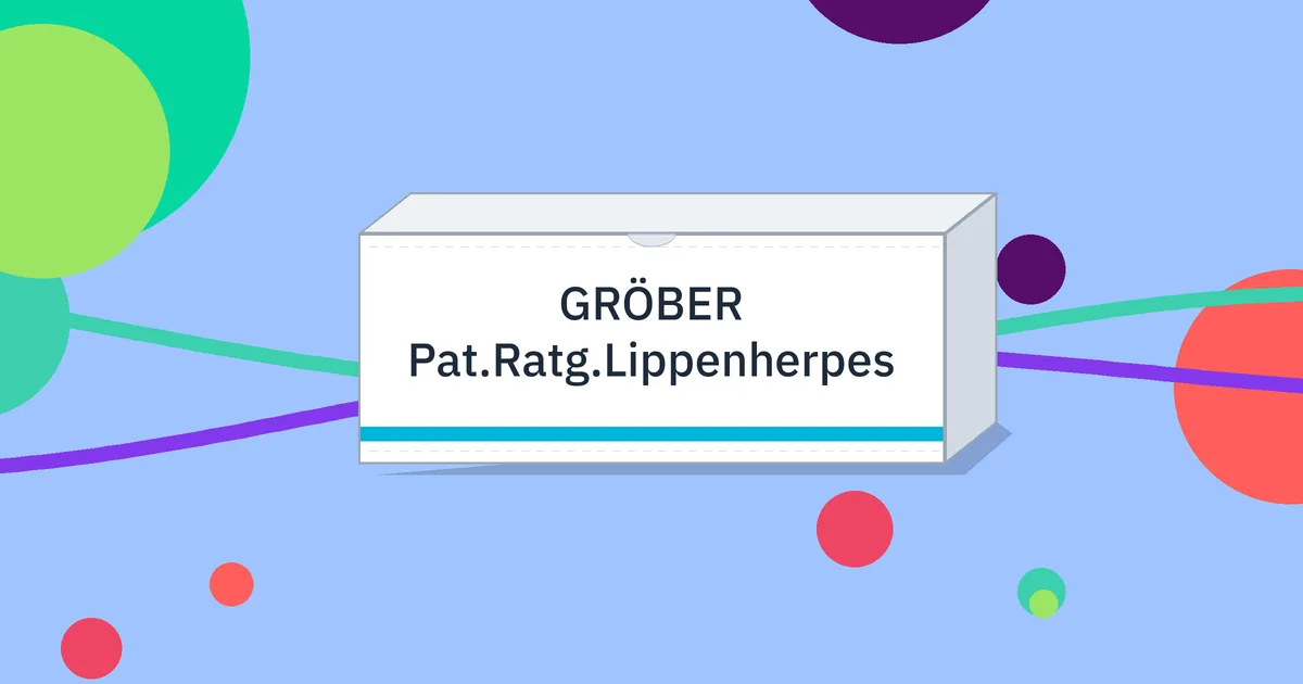 Symbolbild: Packung mit der Aufschrift GRÖBER Pat.Ratg.Lippenherpes (PZN 10390433) – Verfügbarkeit und Bezug in Apotheken in Frankfurt am Main