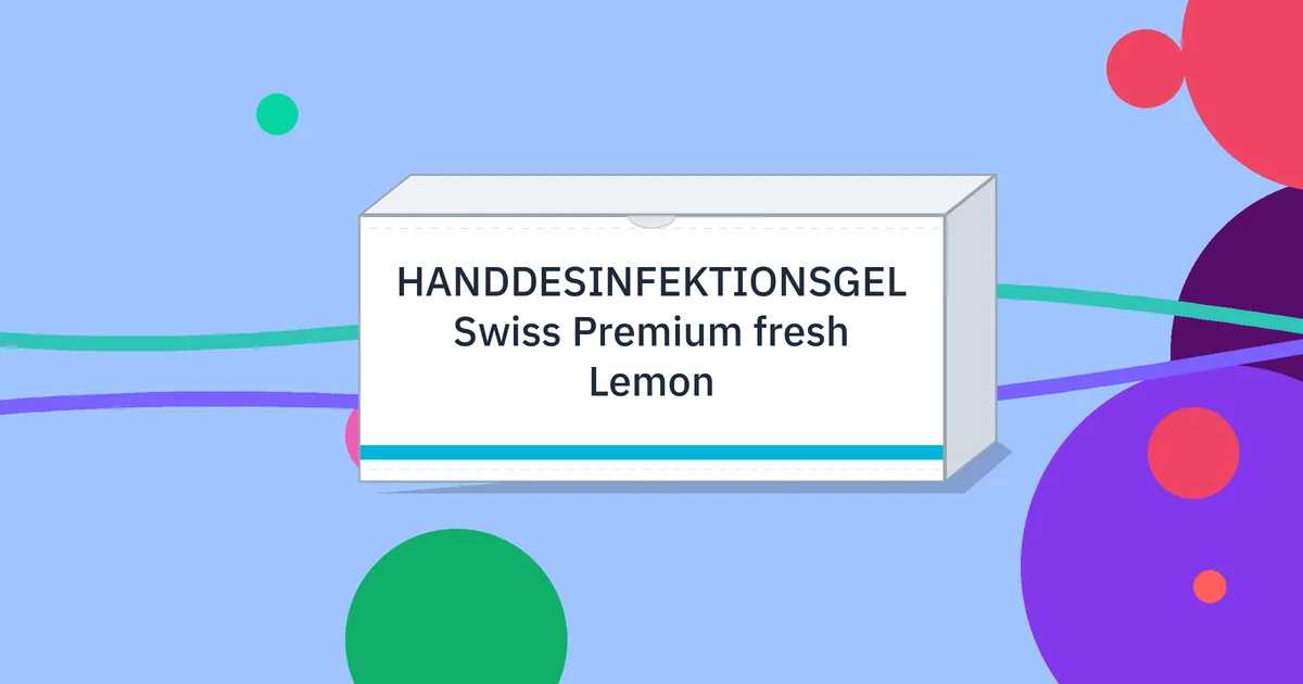 Symbolbild: Packung mit der Aufschrift HANDDESINFEKTIONSGEL Swiss Premium fresh Lemon (PZN 18053600) – Verfügbarkeit und Bezug in Apotheken in Frankfurt am Main