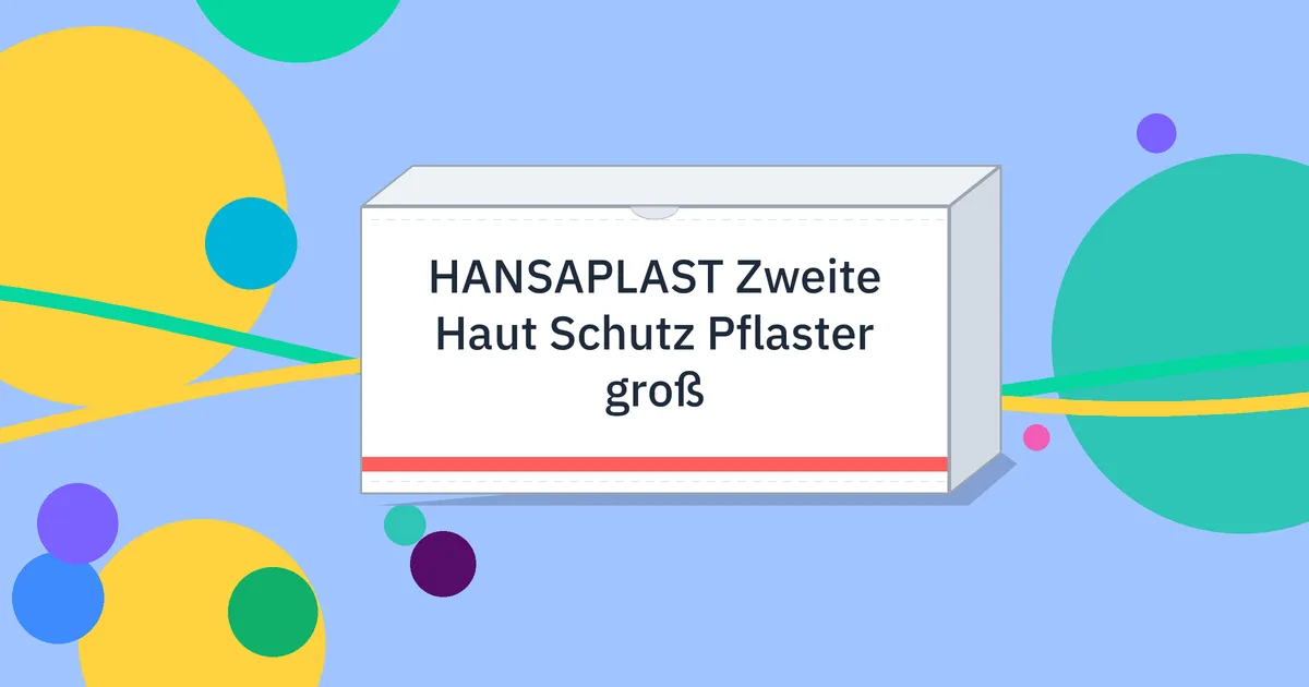 Symbolbild: Packung mit der Aufschrift HANSAPLAST Zweite Haut Schutz Pflaster groß (PZN 18411063) – Verfügbarkeit und Bezug in Apotheken in Frankfurt am Main