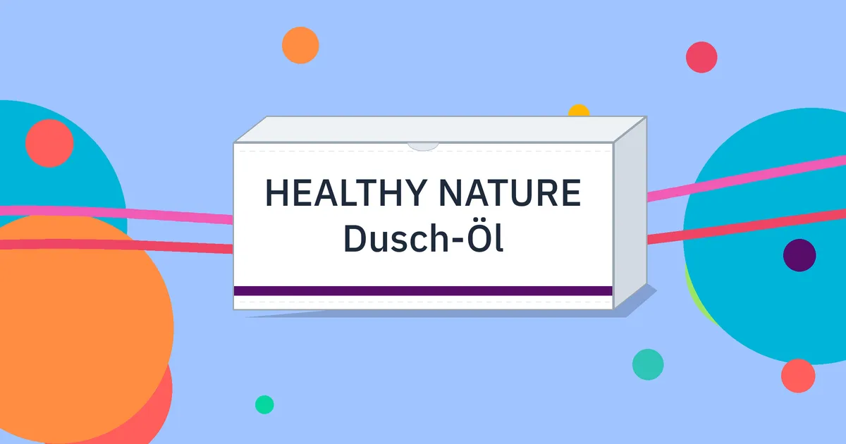 Symbolbild: Packung mit der Aufschrift HEALTHY NATURE Dusch-Öl (PZN 00122996) – Verfügbarkeit und Bezug in Apotheken in Frankfurt am Main