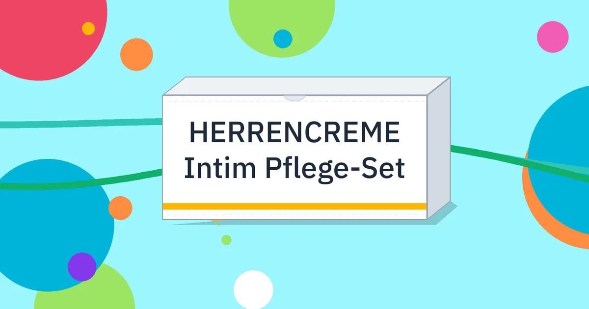 Symbolbild: Packung mit der Aufschrift HERRENCREME Intim Pflege-Set (PZN 15505384) – Verfügbarkeit und Bezug in Apotheken in Frankfurt am Main