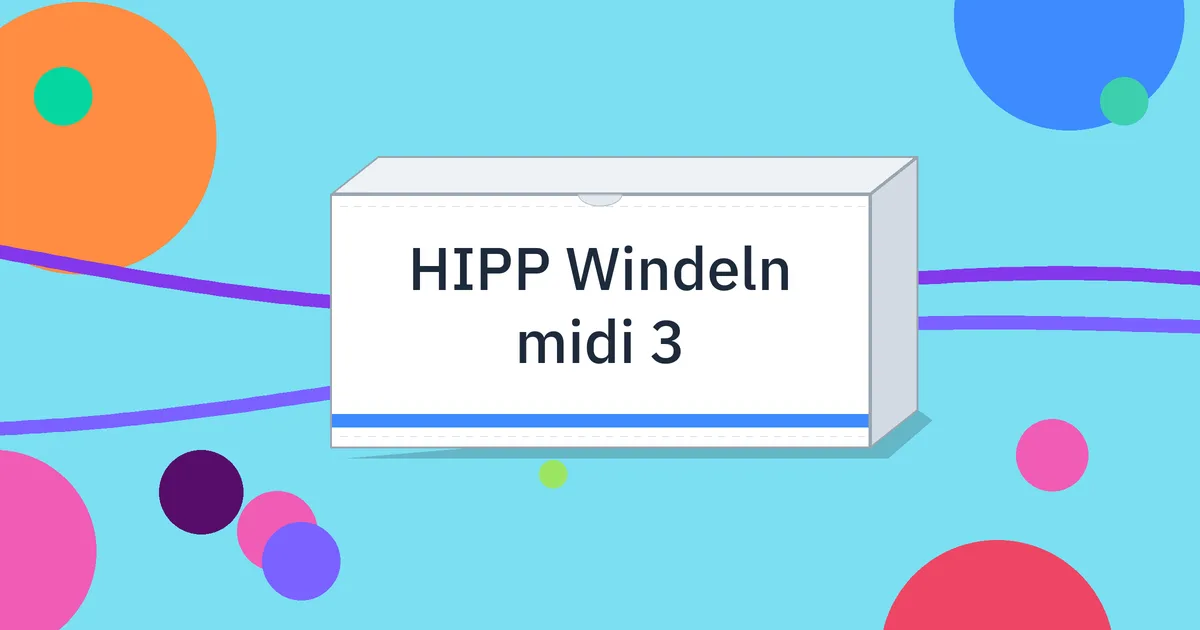 Symbolbild: Packung mit der Aufschrift HIPP Windeln midi 3 (PZN 19128369) – Verfügbarkeit und Bezug in Apotheken in Frankfurt am Main