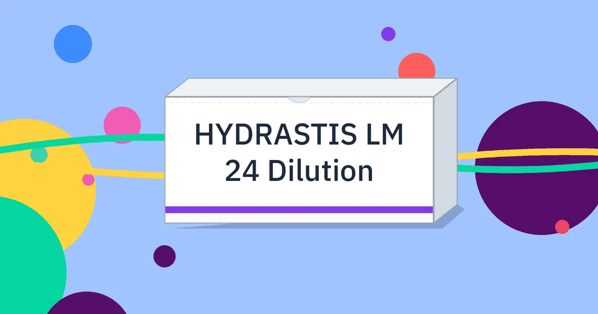 Symbolbild: Packung mit der Aufschrift HYDRASTIS LM 24 Dilution (PZN 12890281) – Verfügbarkeit und Bezug in Apotheken in Frankfurt am Main