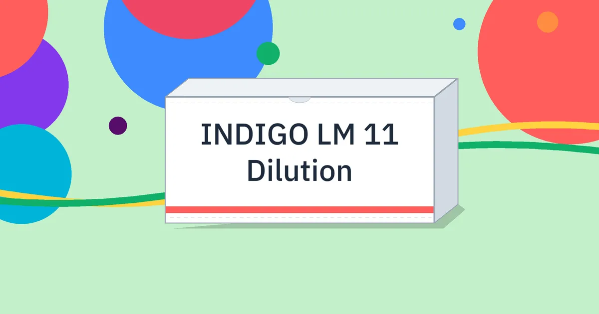 Symbolbild: Packung mit der Aufschrift INDIGO LM 11 Dilution (PZN 13559507) – Verfügbarkeit und Bezug in Apotheken in Frankfurt am Main